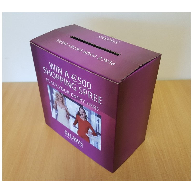 Competition boxes, suggestion boxes, donation boxes, raffle boxes ...